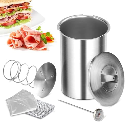 Stainless Steel Meat Press – Deli & Ham Maker, With Thermometer ...