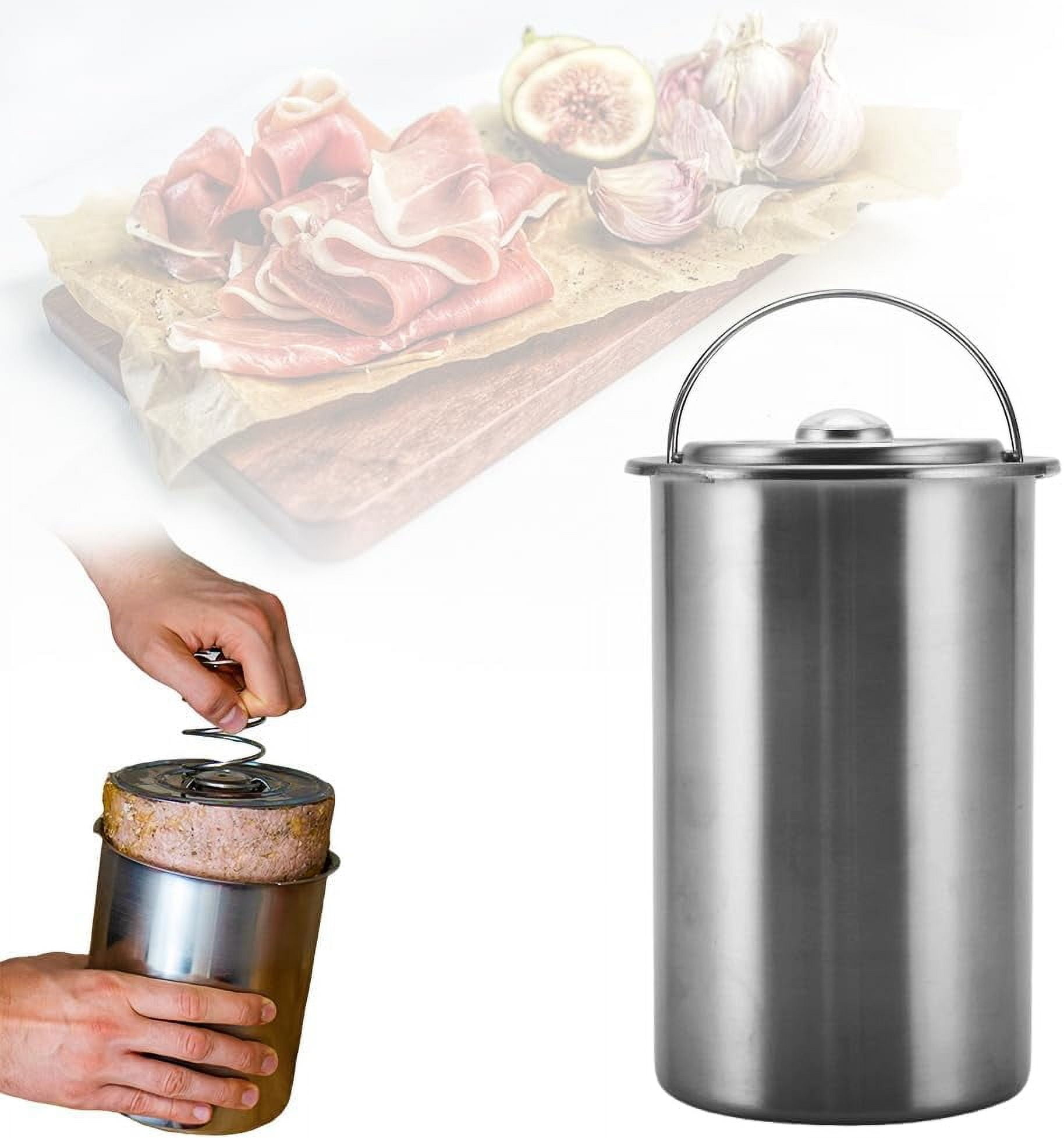 Stainless Steel Meat Press, Deli Meat Maker Lunch Meat Press Mold for ...