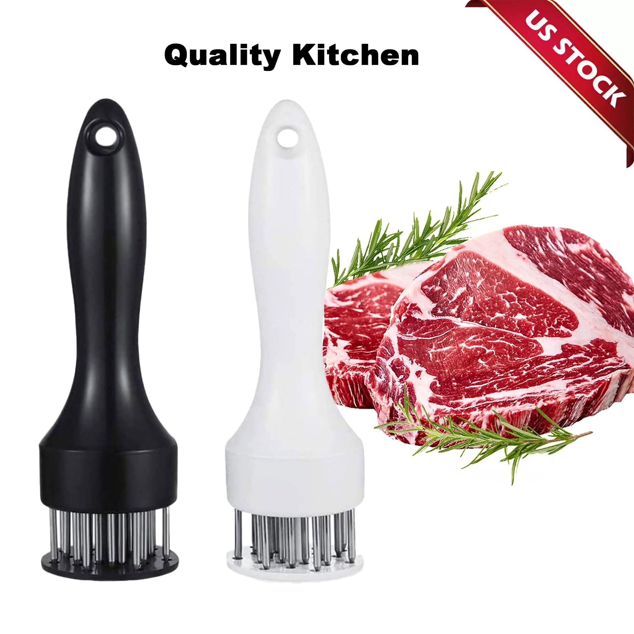 Stainless Steel Meat Tenderizer Tool – 21 Needle Ultra Sharp Kitchen ...