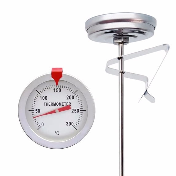 Stainless Steel Meat Thermometer, 12" Deep Fry Thermometer with Instant ...