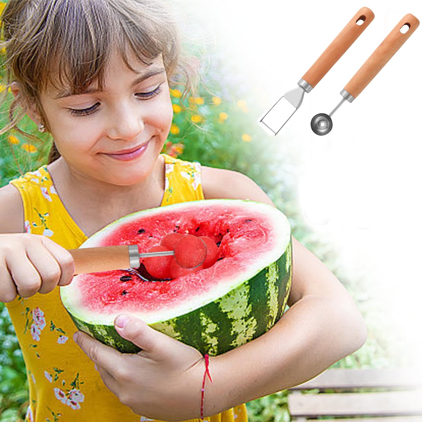 Stainless Steel Melon Carving Knife Set | Fruit Scooping & Cutting Tool ...