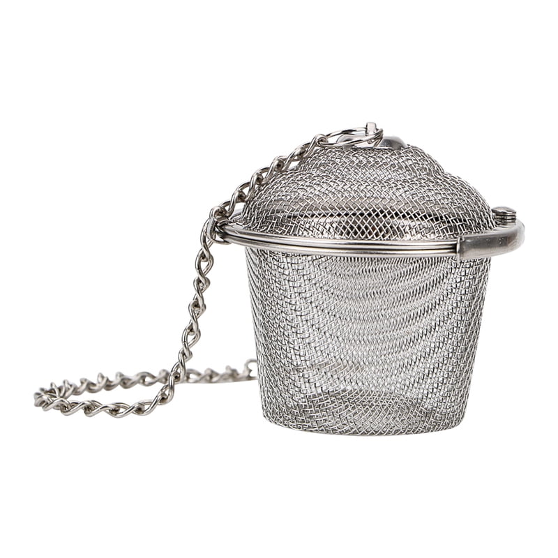 Stainless Steel Mesh Herbal Ball Reusable Tea Spice Strainer Teakettle ...