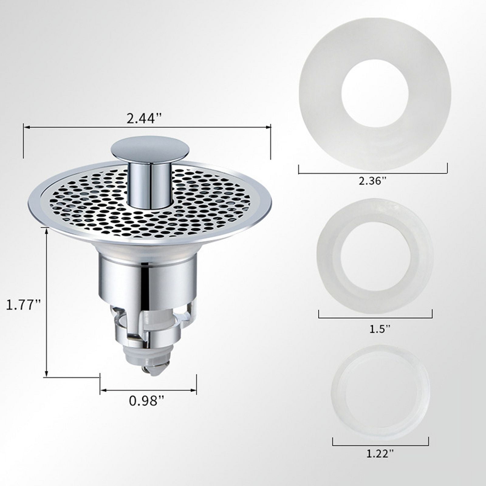 Stainless Steel Mesh Sink Filter Kitchen Sewer Anti-Blocking Strainers ...