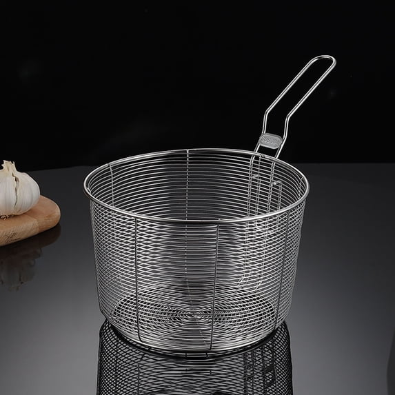 Stainless Steel Mesh Strainer Basket With Handle, Deep Fry Basket for ...