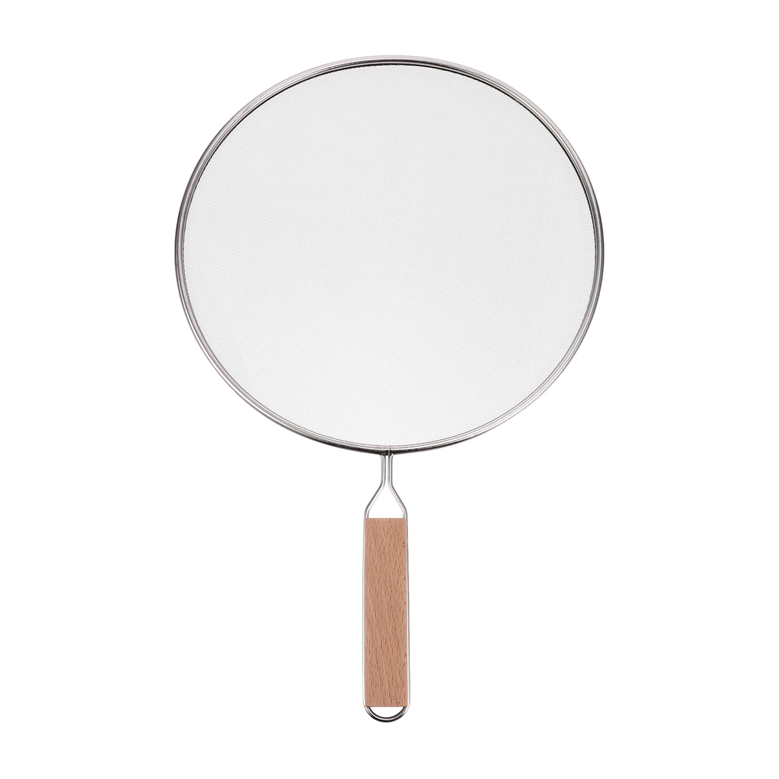 Stainless Steel Mesh Strainer Grease Guard with Wooden Handle for ...
