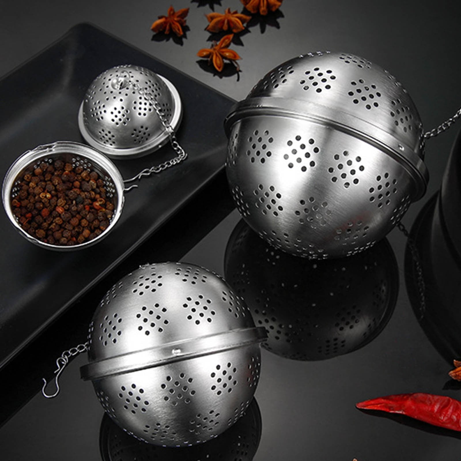 Stainless Steel Mesh Tea Strainer, Portable Tea Filter, Extended Chain ...