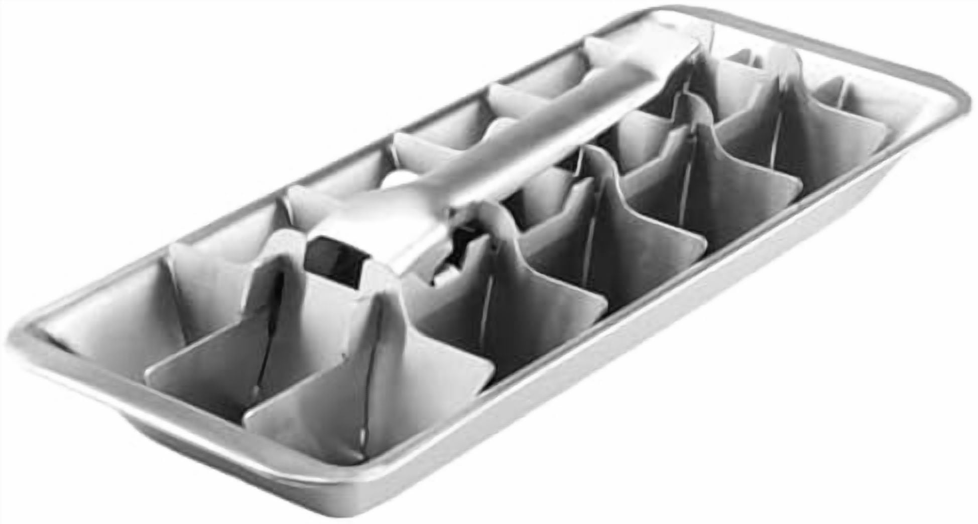 Stainless Steel & Metal Ice Cube Trays with Handle - 18-Slot Small Ice ...
