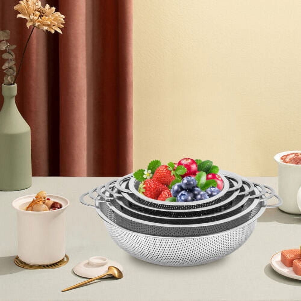 Stainless Steel Metal Mesh Strainer Basket Vegetables Food Kitchen ...