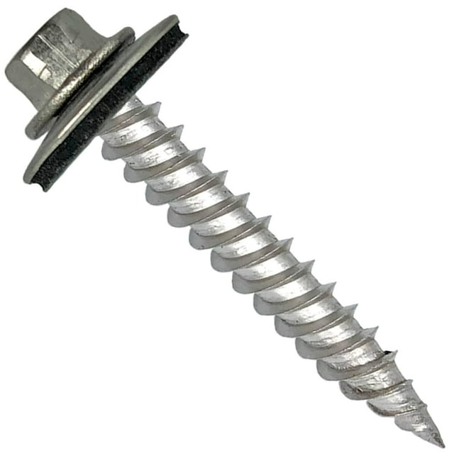 Stainless Steel Metal Roofing Screw: NO Paint (250) 12 x 1-1/2" Hex Sheet Metal Roof Screw ...
