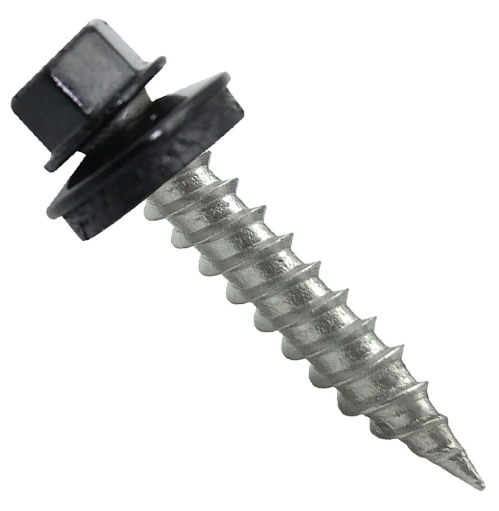 Stainless Steel Metal Roofing Screws (250) 9 x 1 (Black) hex Head Sheet ...