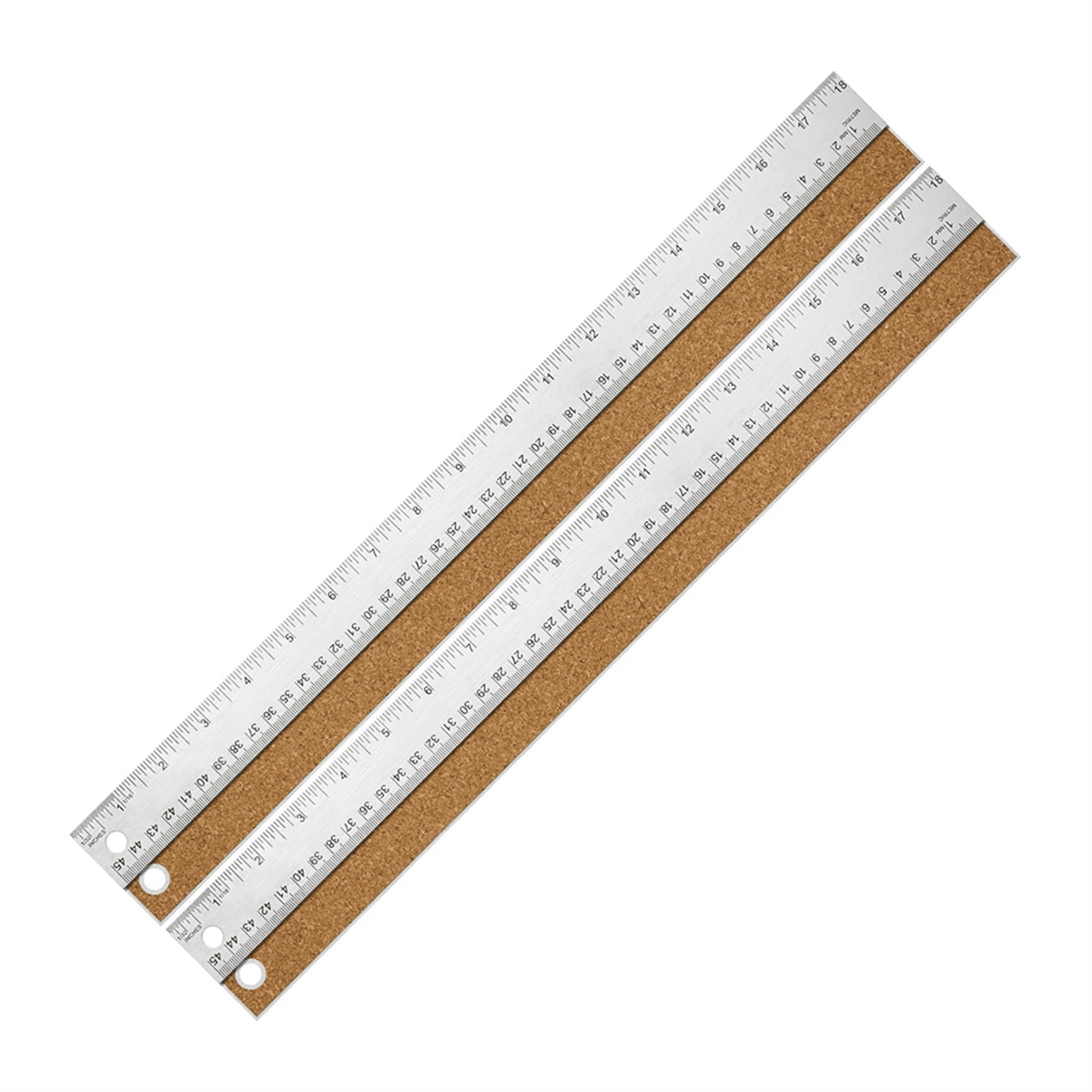 Stainless Steel Metal Ruler: Ruler with Cork Backing Non-Slip Rulers ...