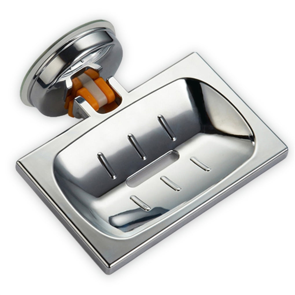 Stainless Steel Metal Suction Cup Shelf Kitchen Sink Storage Tray Stand ...