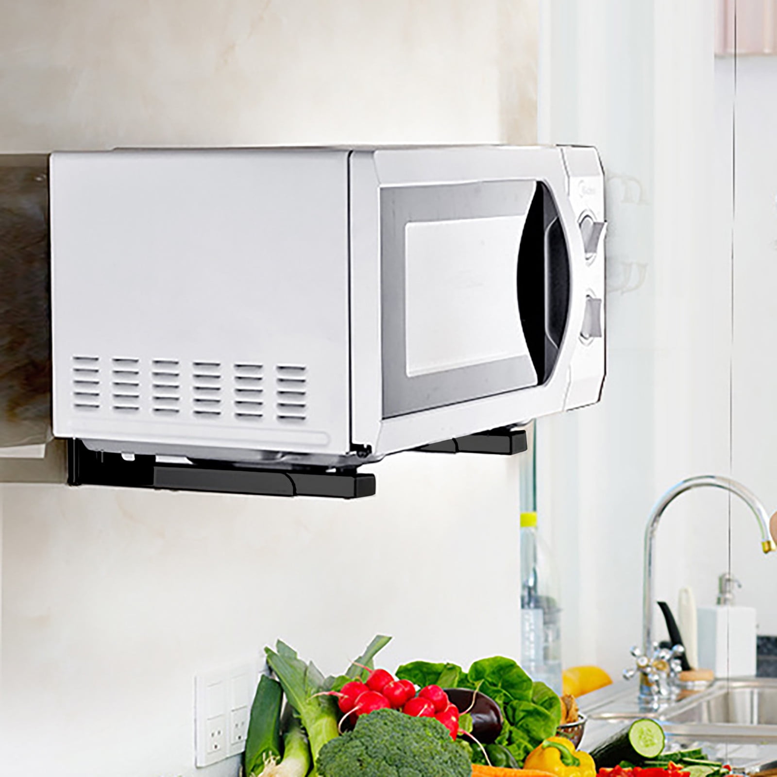 Stainless Steel Microwave Oven Rack Wall Rack Universal Microwave Oven ...