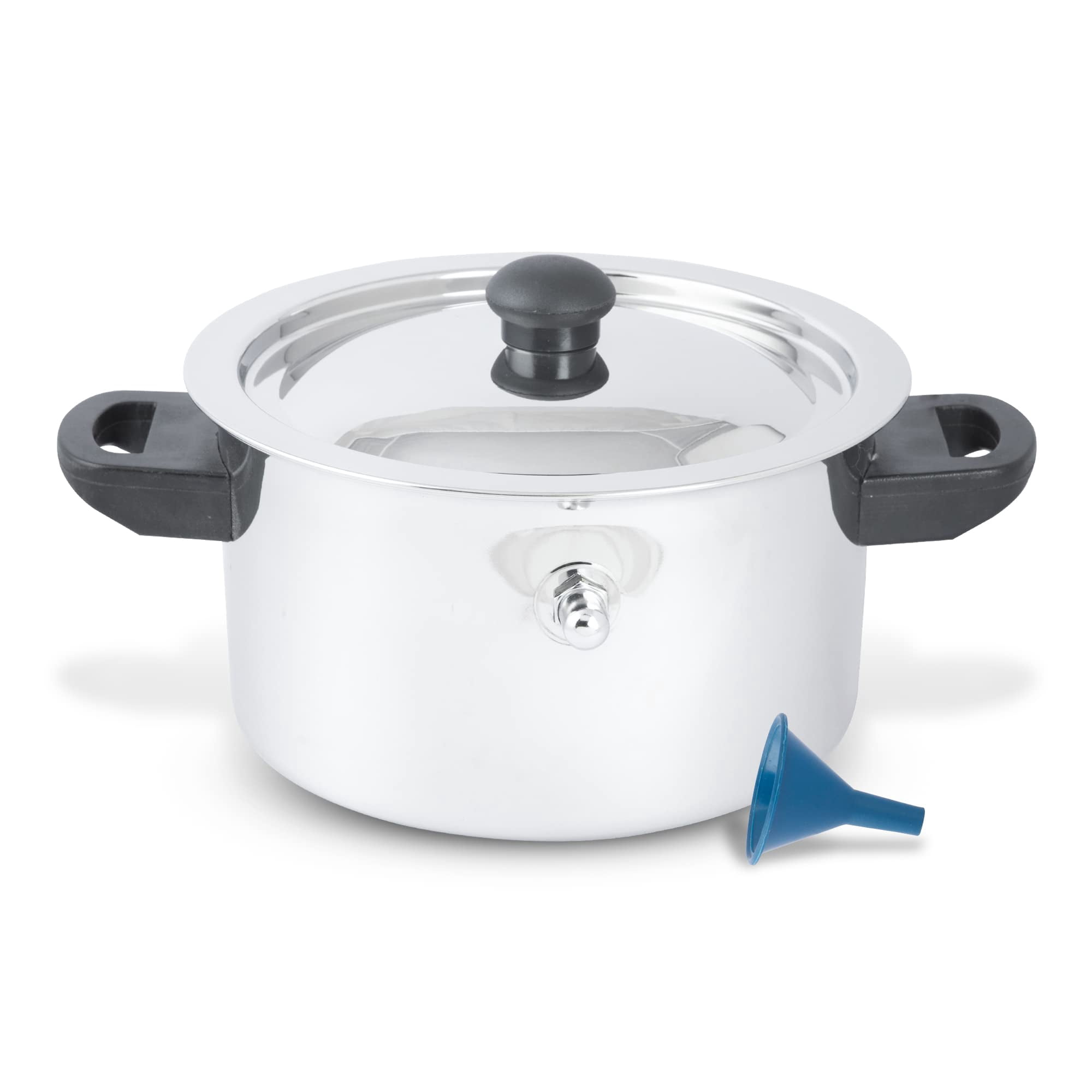 Stainless Steel Milk Boiler Pot, Double Wall Milk Cooker with Whistle ...