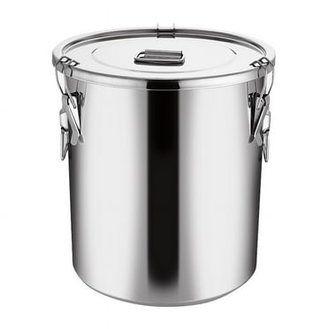 Stainless Steel Milk Pail Bucket with Lid & Handle - Walmart.com