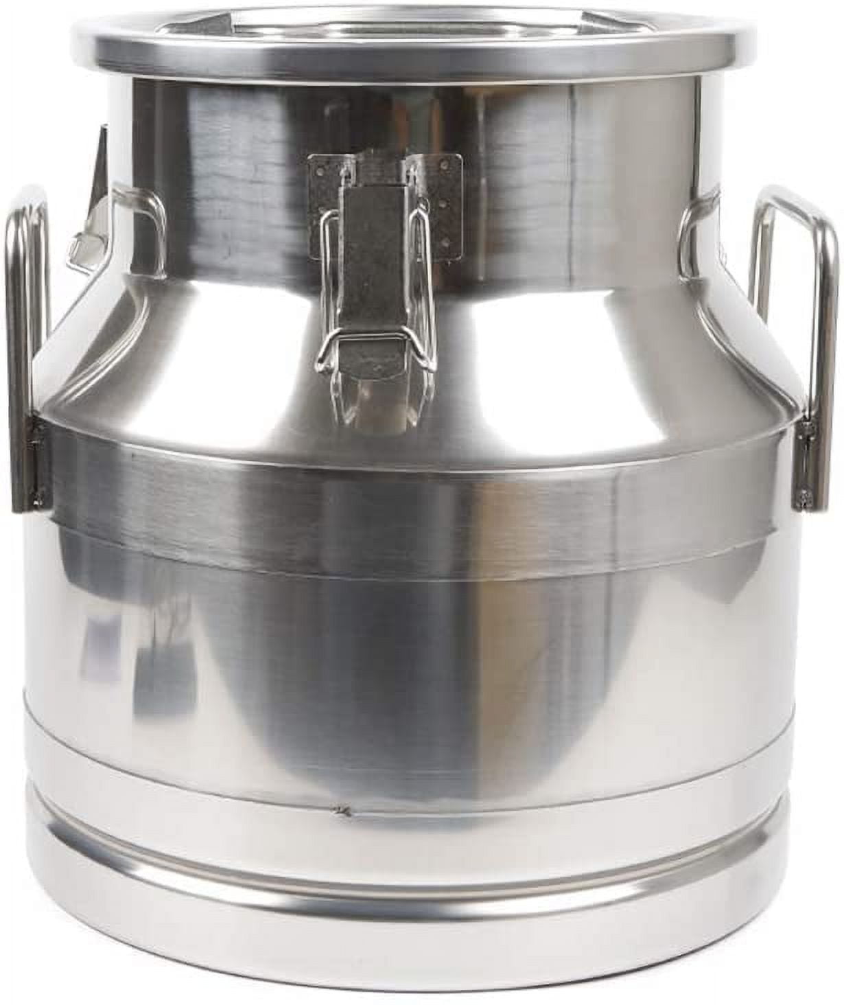 Stainless Steel Milk Jug, 20 Liter (5.25 Gal) - Heavy Duty Milk Can ...