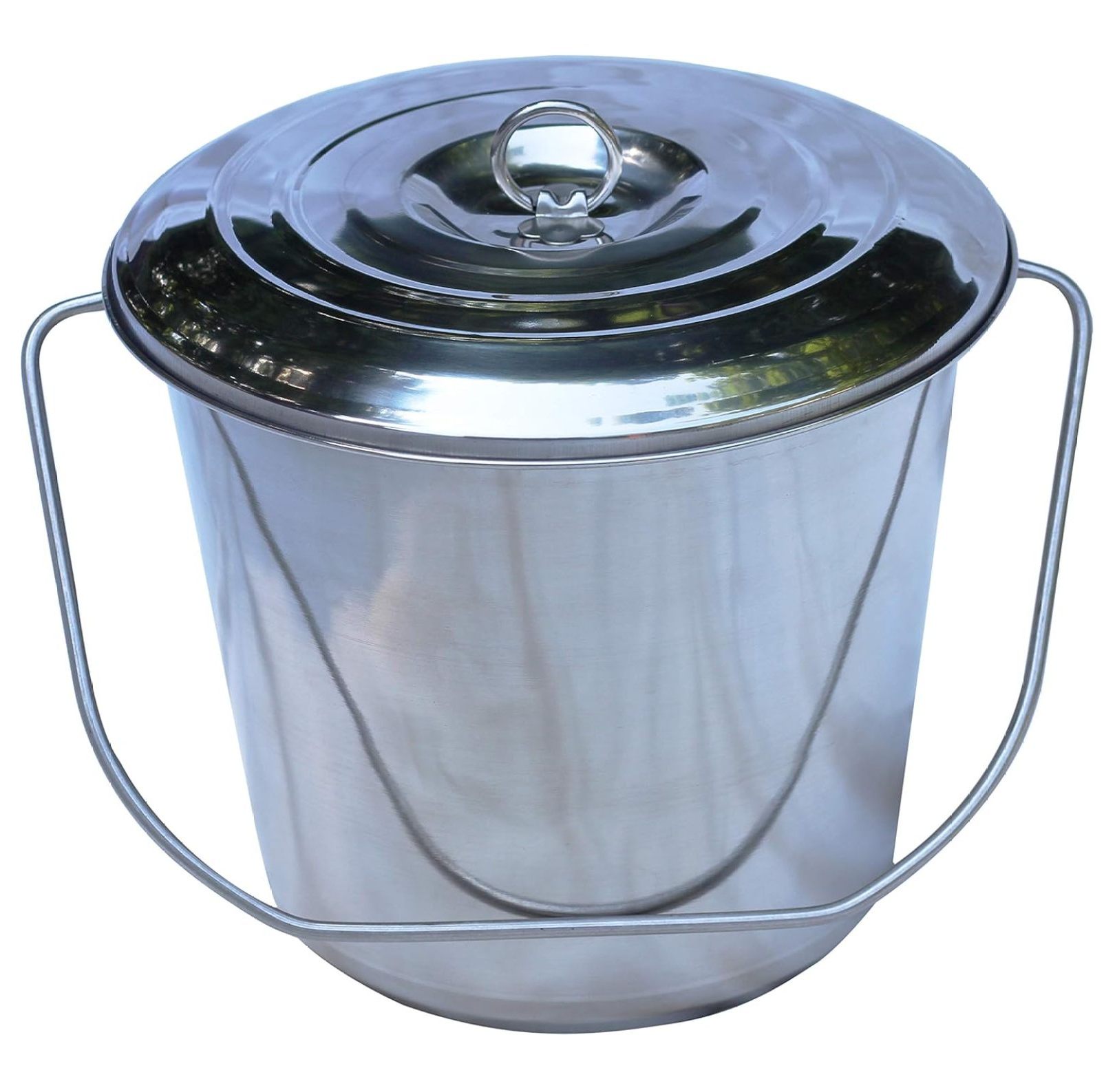 Stainless Steel Milk Pail Bucket, with Handle, and Open Edge, and ...