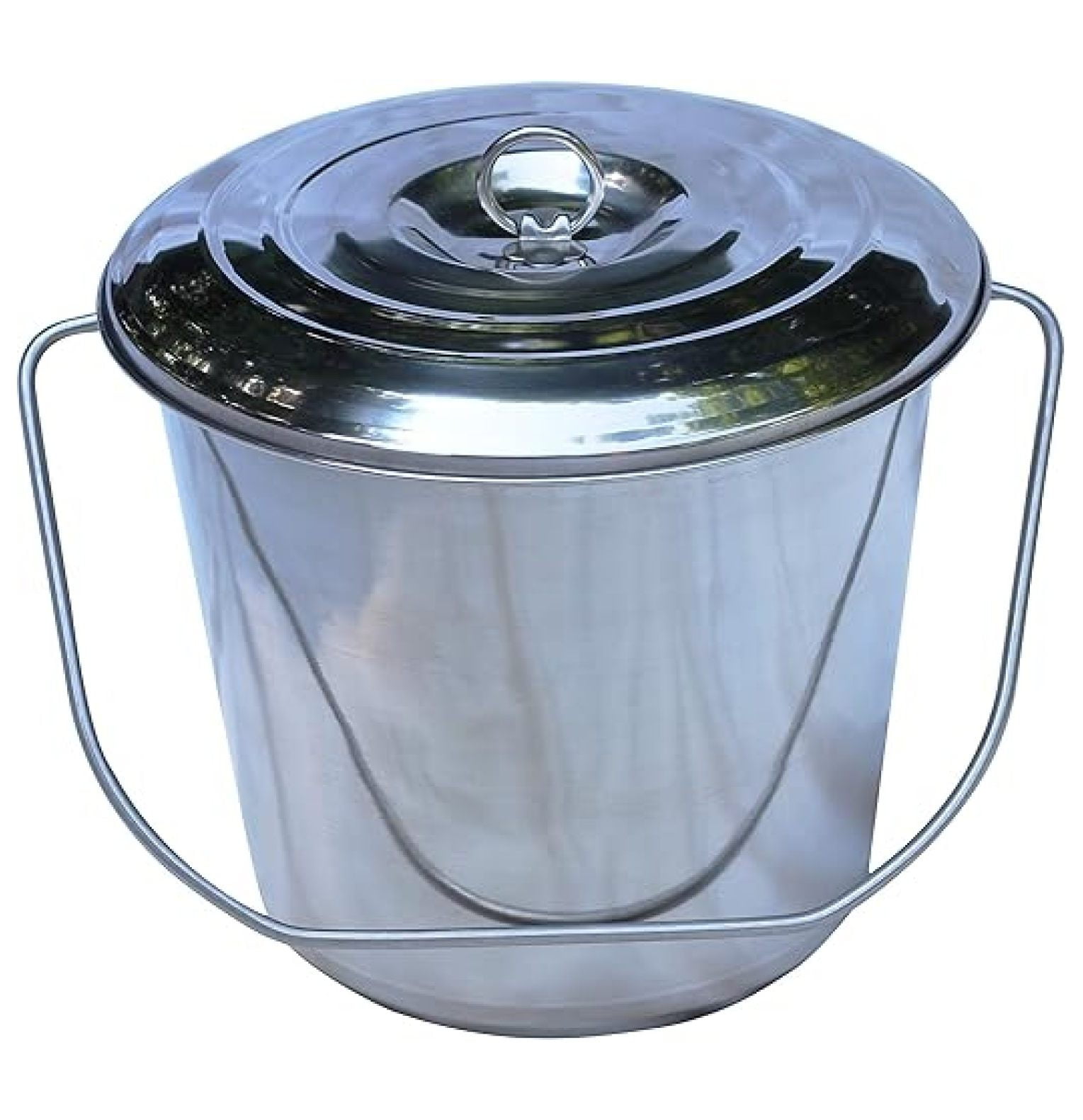Stainless Steel Milk Pail Bucket, with Handle, and Open Edge, and ...