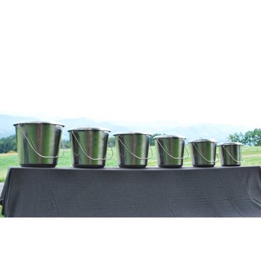 AmeriHome Large Stainless Steel Bucket Set – 3 Piece - Walmart.com