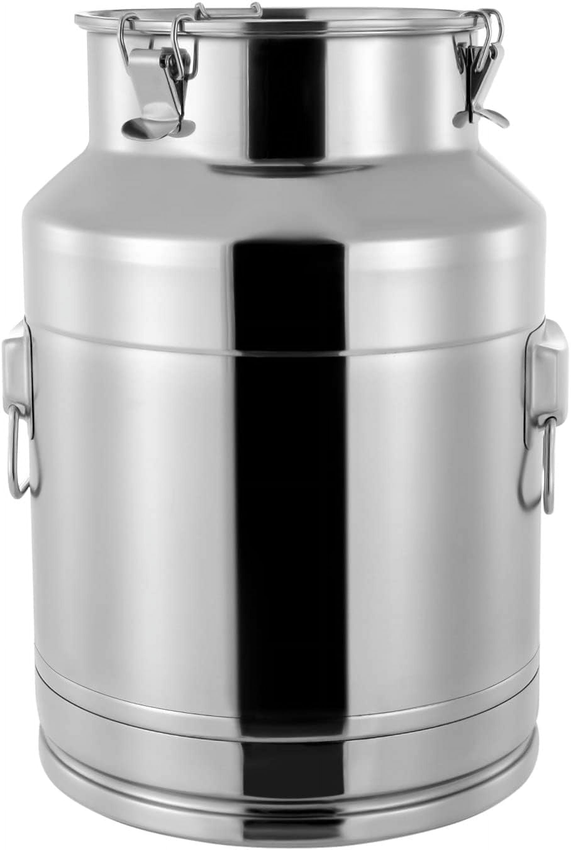 Stainless Steel Milk Pail Milk Bucket Heavy Duty Milk Sealed Buckets Ice Milk Can Liquid Storage ...