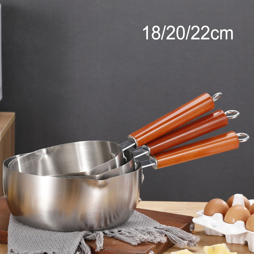 Stainless Steel Milk Pan Milk Bar Tea Pan Sauce pan Milk Pot 18 20 22cm ...