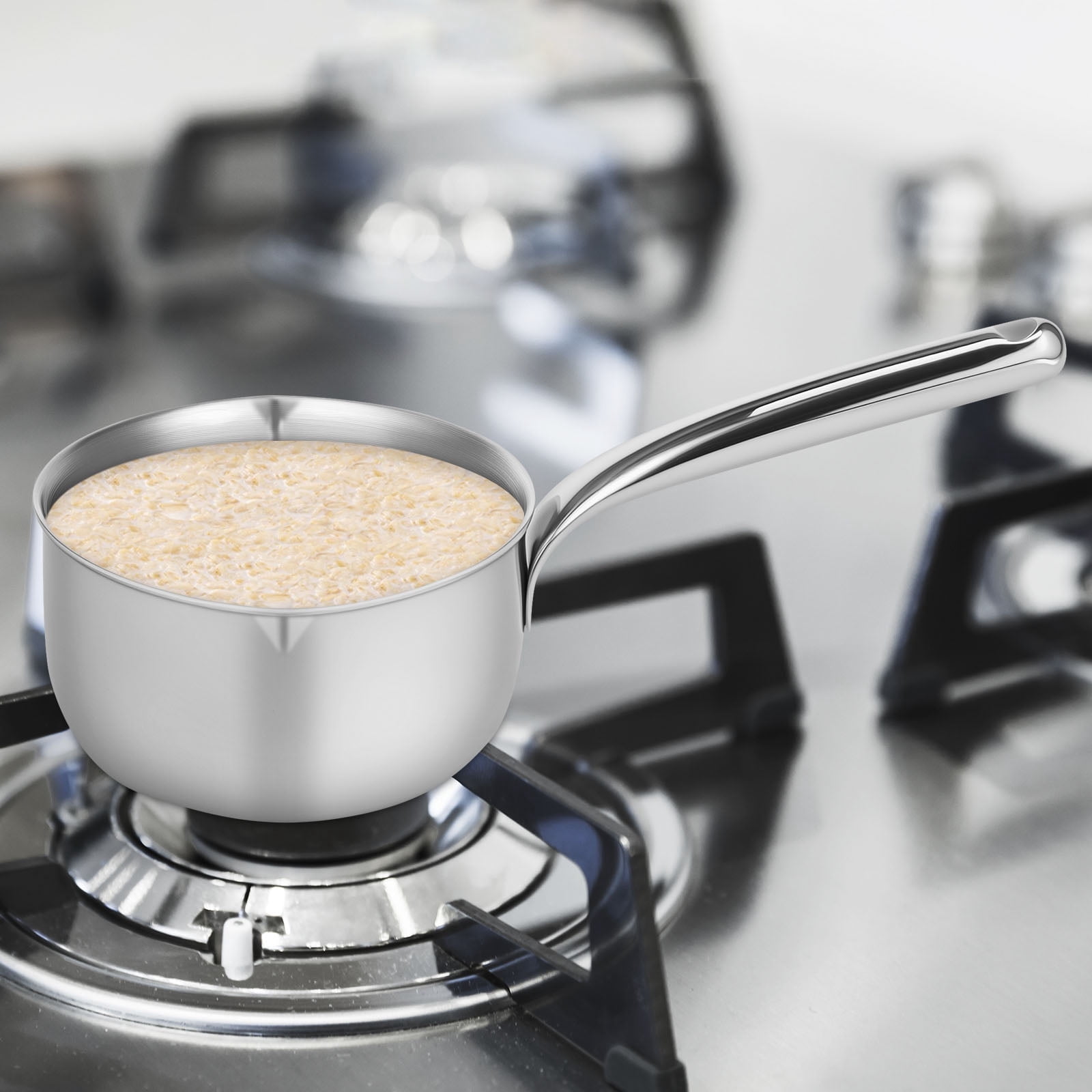 Stainless Steel Milk Pan Multipurpose Easy to Store Stainless Steel ...