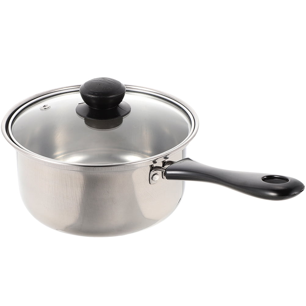 Stainless Steel Milk Pot Cooking Soup Pot Single Handle Saucepan Pot ...