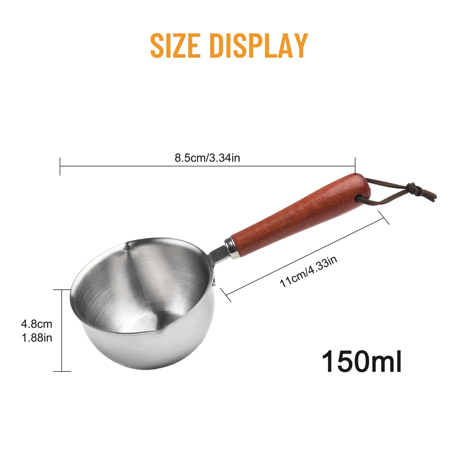 Stainless Steel Milk Pot Mini Sauce Pan Double/Single Mouth Milk Jug ...