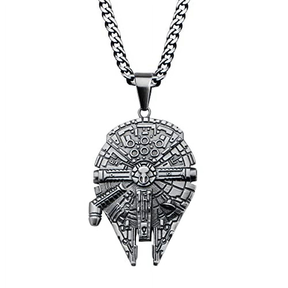Stainless Steel Millennium Falcon Pendant, 24 - Walmart.com
