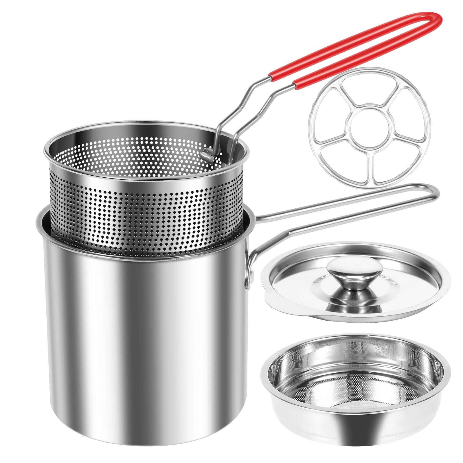 Stainless Steel Mini Fryer Set Heat Resistant Deep Fryer Set With ...