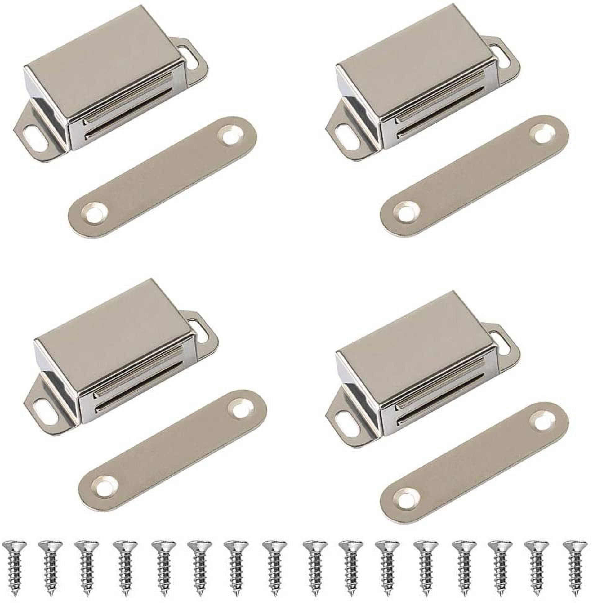 Stainless Steel Mini Magnetic Cabinet & Door Latch/Catch Closures (Pack ...