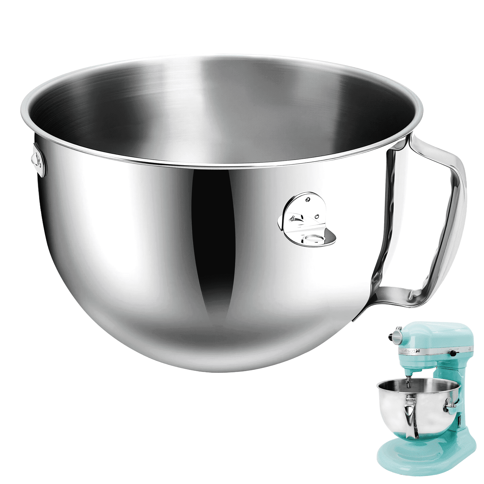 Stainless Steel Mixer Bowl Compatible with 6 Quart Kitchenaid Bowl-Lift ...