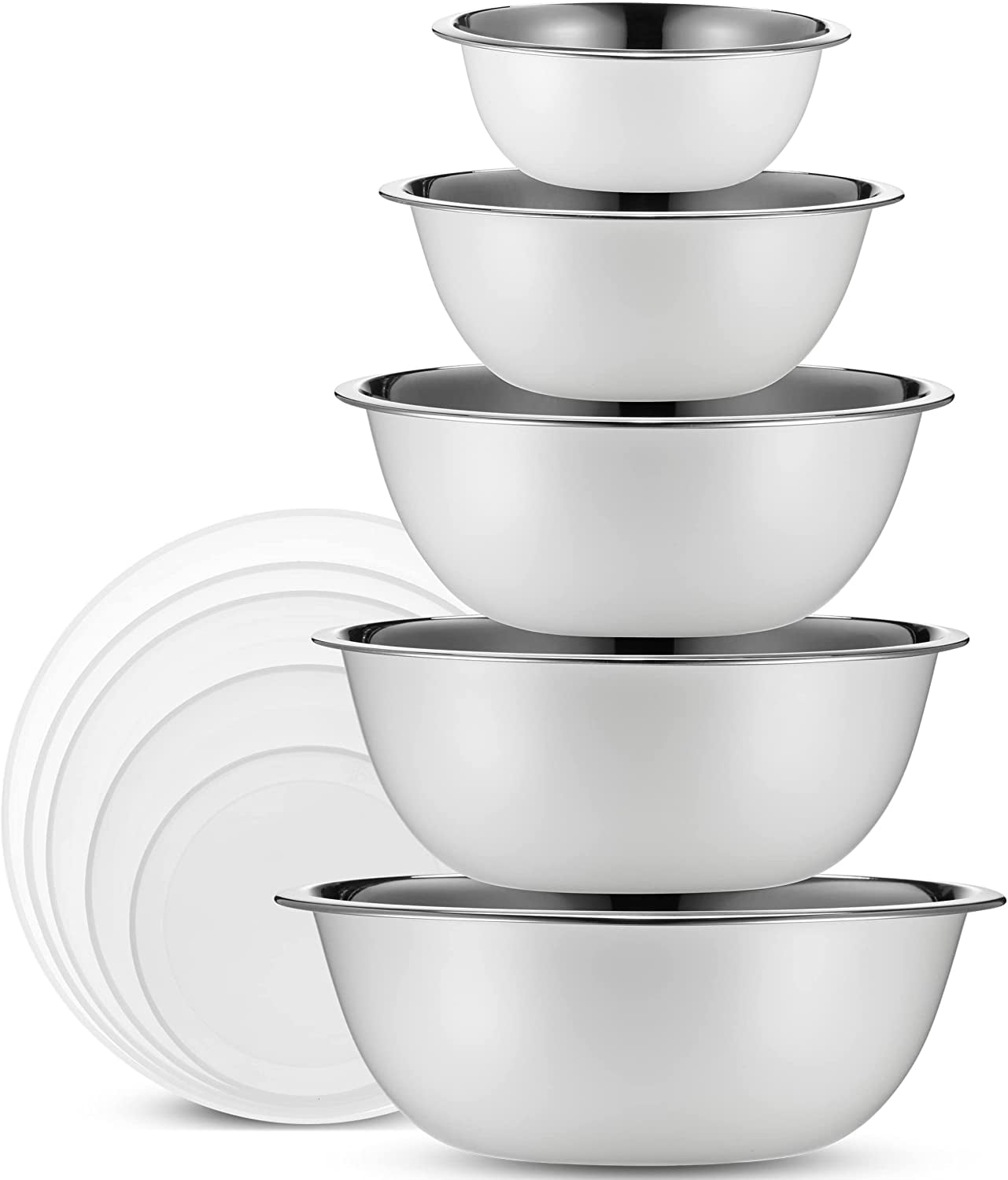 Stainless Steel Mixing Bowl Set, 10 Piece Stainless Steel Mixing Bowls ...