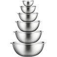 Stainless Steel Mixing Bowl Set 6 Piece Nesting Kitchen Food Prep ...