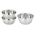 Stainless Steel Food Prep Cooking Mixing Bowl Set, Metal Nesting Bowls ...