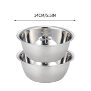 Stainless Steel Food Prep Cooking Mixing Bowl Set, Metal Nesting Bowls ...