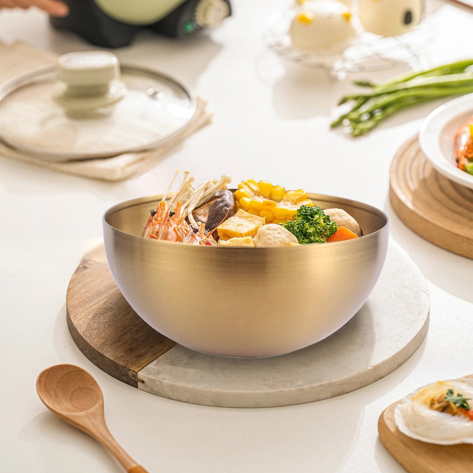 Stainless Steel Mixing Bowls Set, Large Metal Bowl for Baking Salad ...