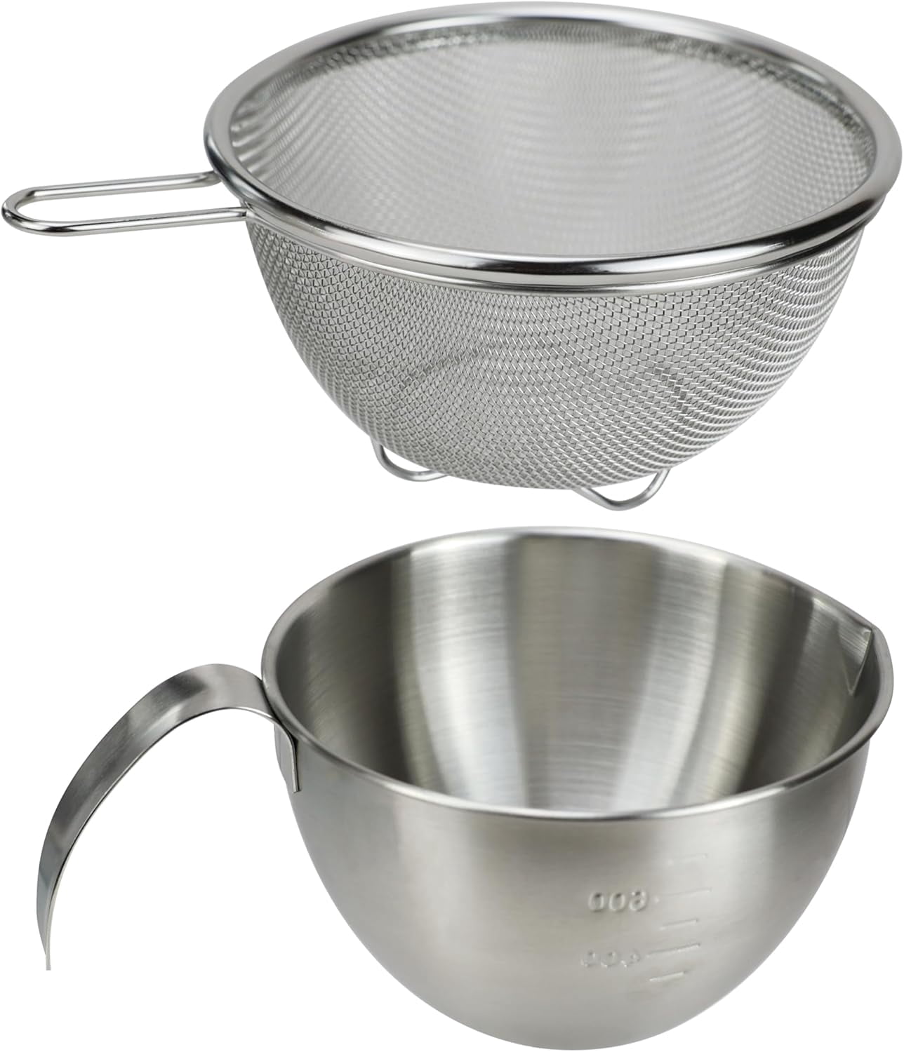 Stainless Steel Mixing Bowls with Strainers for Mixing Batter Egg Cream ...
