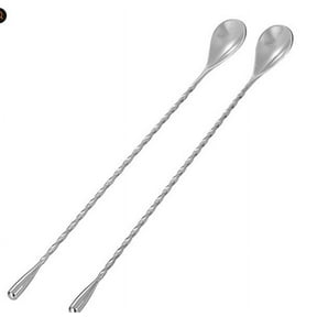 12 Inches Bar Stainless Steel Mixing Spoon Cocktail Mixing Glass Bar ...