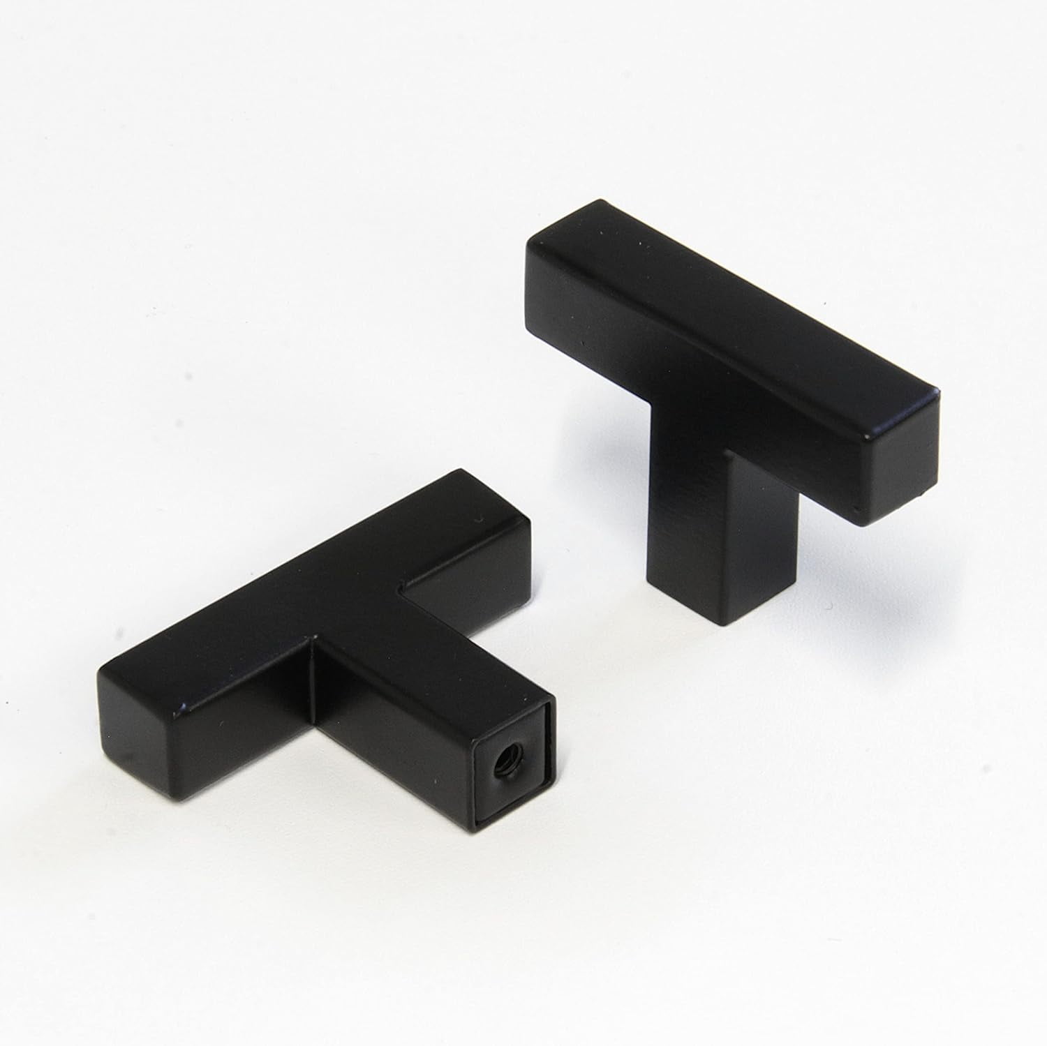 Stainless Steel Modern Cabinet Drawer Handle Pull 0 Inch Matte Black