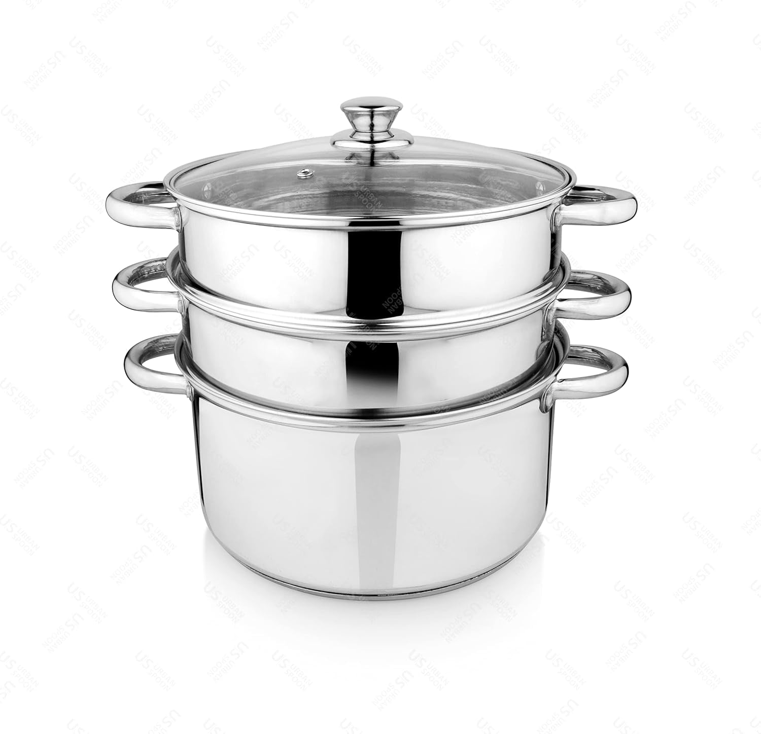 Stainless Steel Momo Maker & Steamer With Lid & Handle - Silver, 5 ...