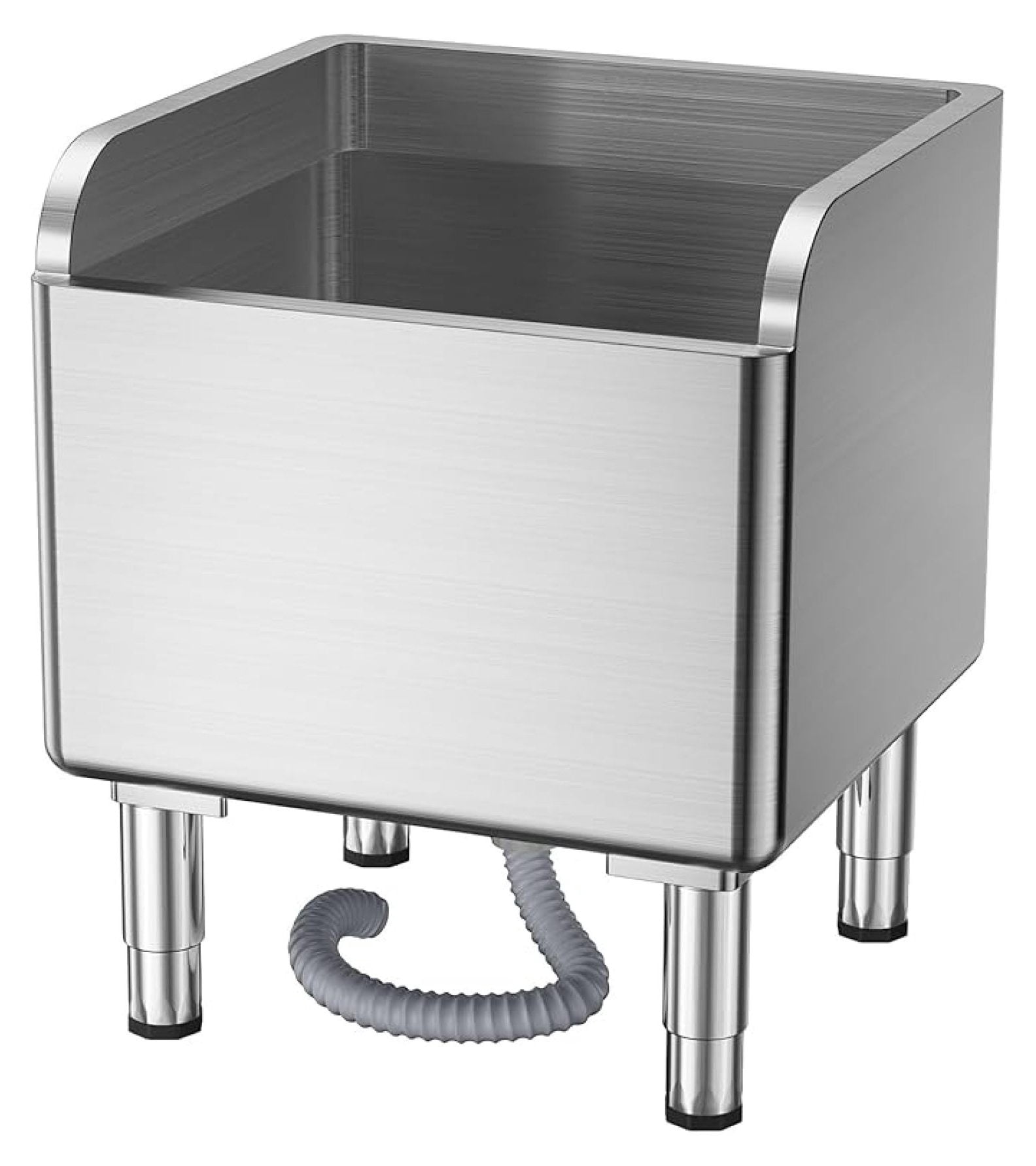 Stainless Steel Mop Sink with High Baffle, Floor Mount Utility Slop ...