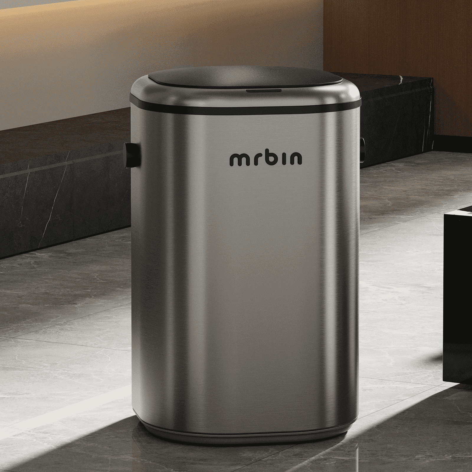 Stainless Steel Motion Sensor Tall Bathroom Trash Can with Lid, 5 ...