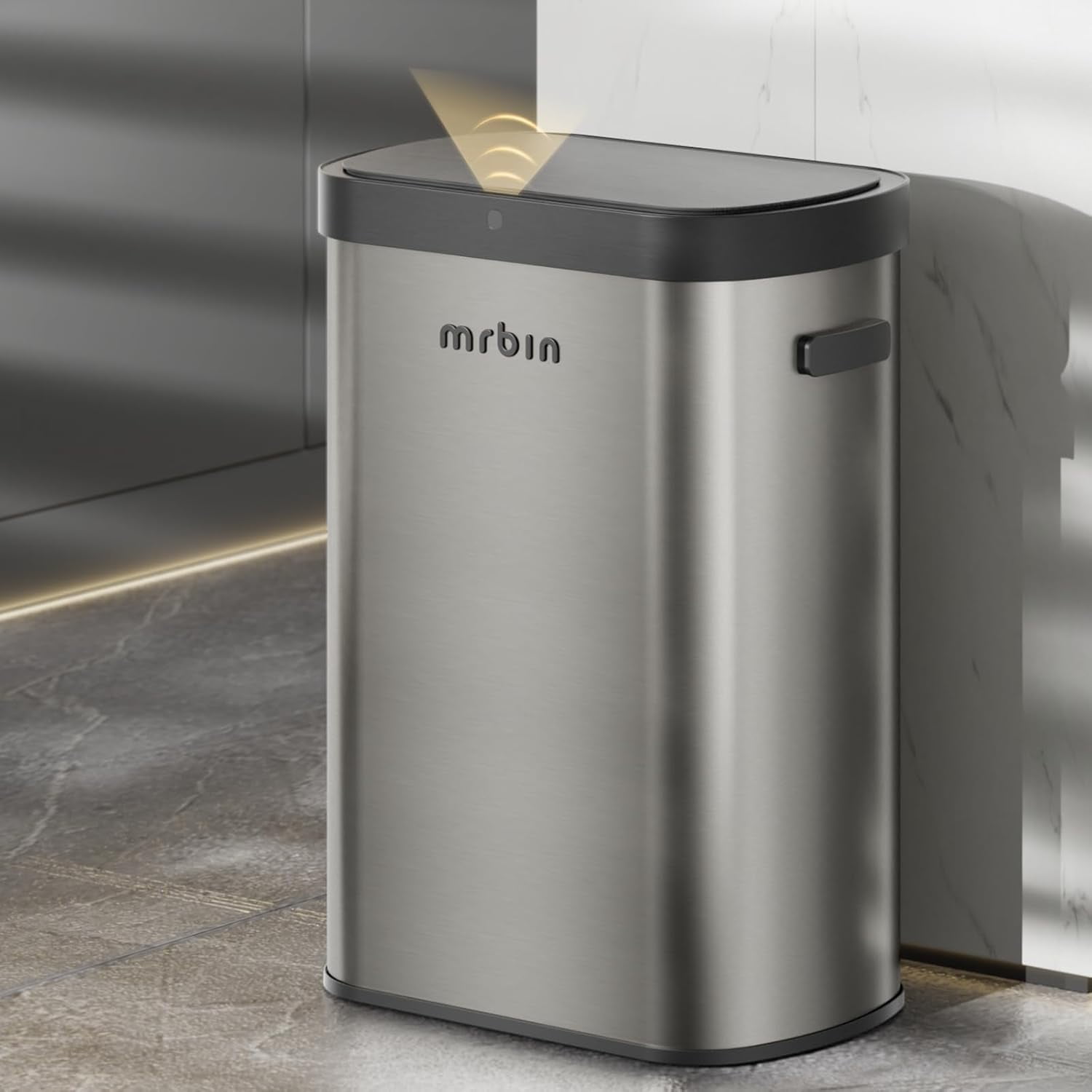 Stainless Steel Motion Sensor Waste Basket, 50L/13gal Automatic Kitchen ...
