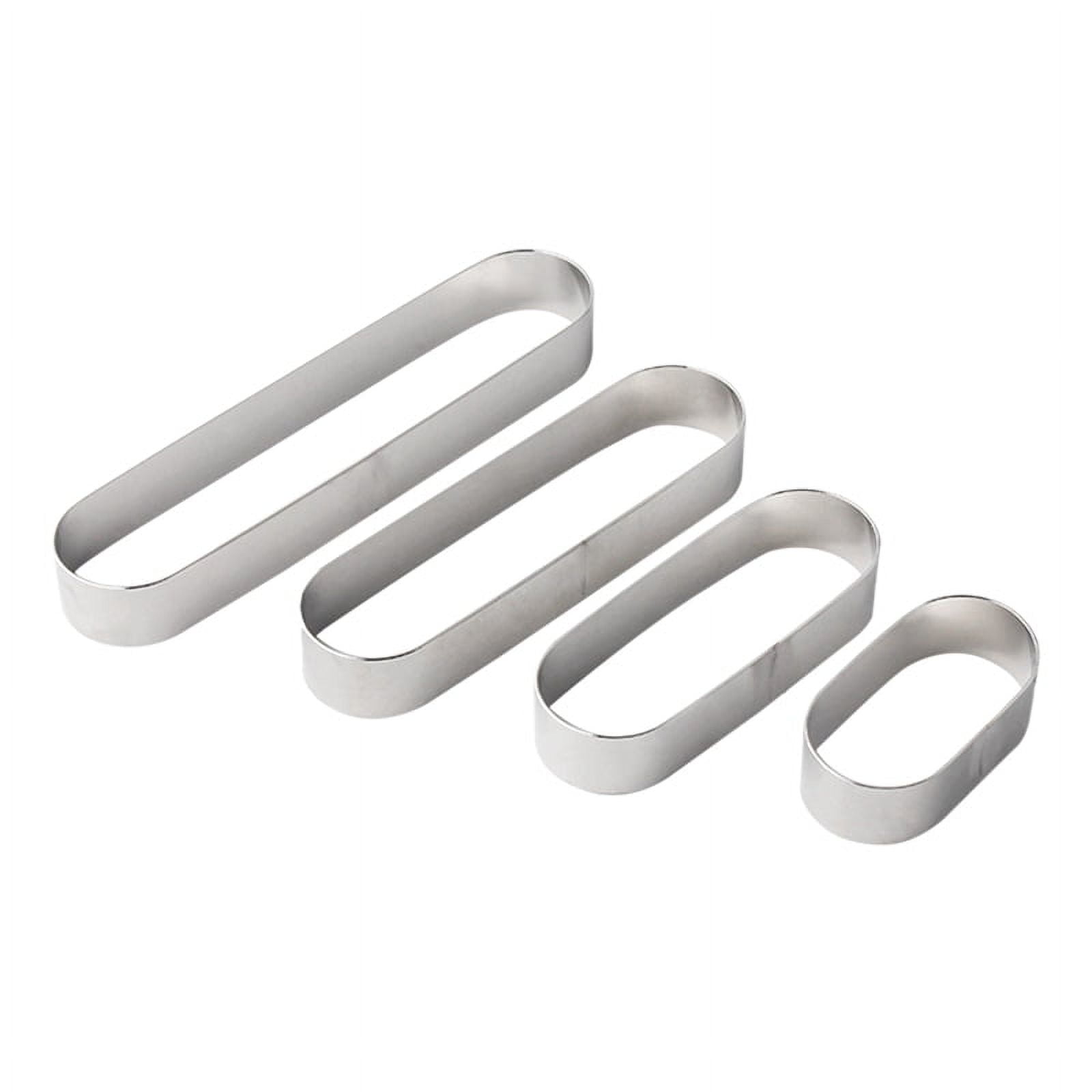 Stainless Steel Mousse Ring Mold, Long Oval Tiramisu Baking Mold, Mini ...