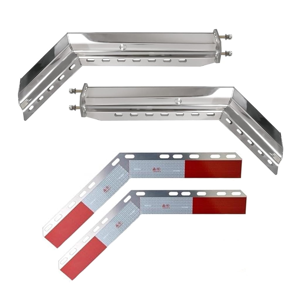 Stainless Steel Mud Flap Hanger Set 30' 45 Degree Angled 2-1/2" Bolt w ...