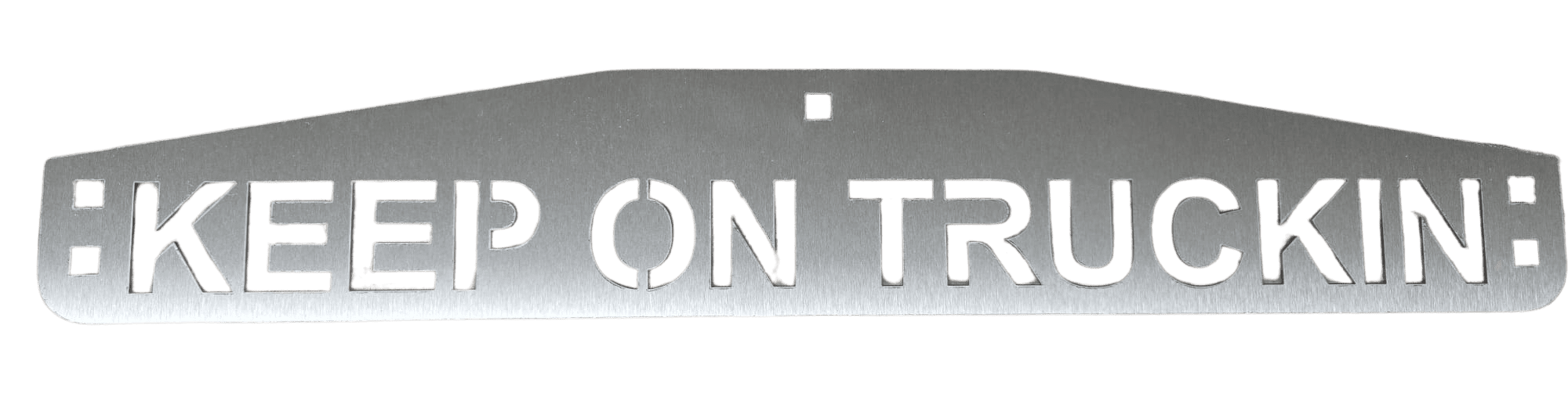 Stainless Steel Mud Flap Plates with KEEP ON TRUCKIN Script 0600306 ...