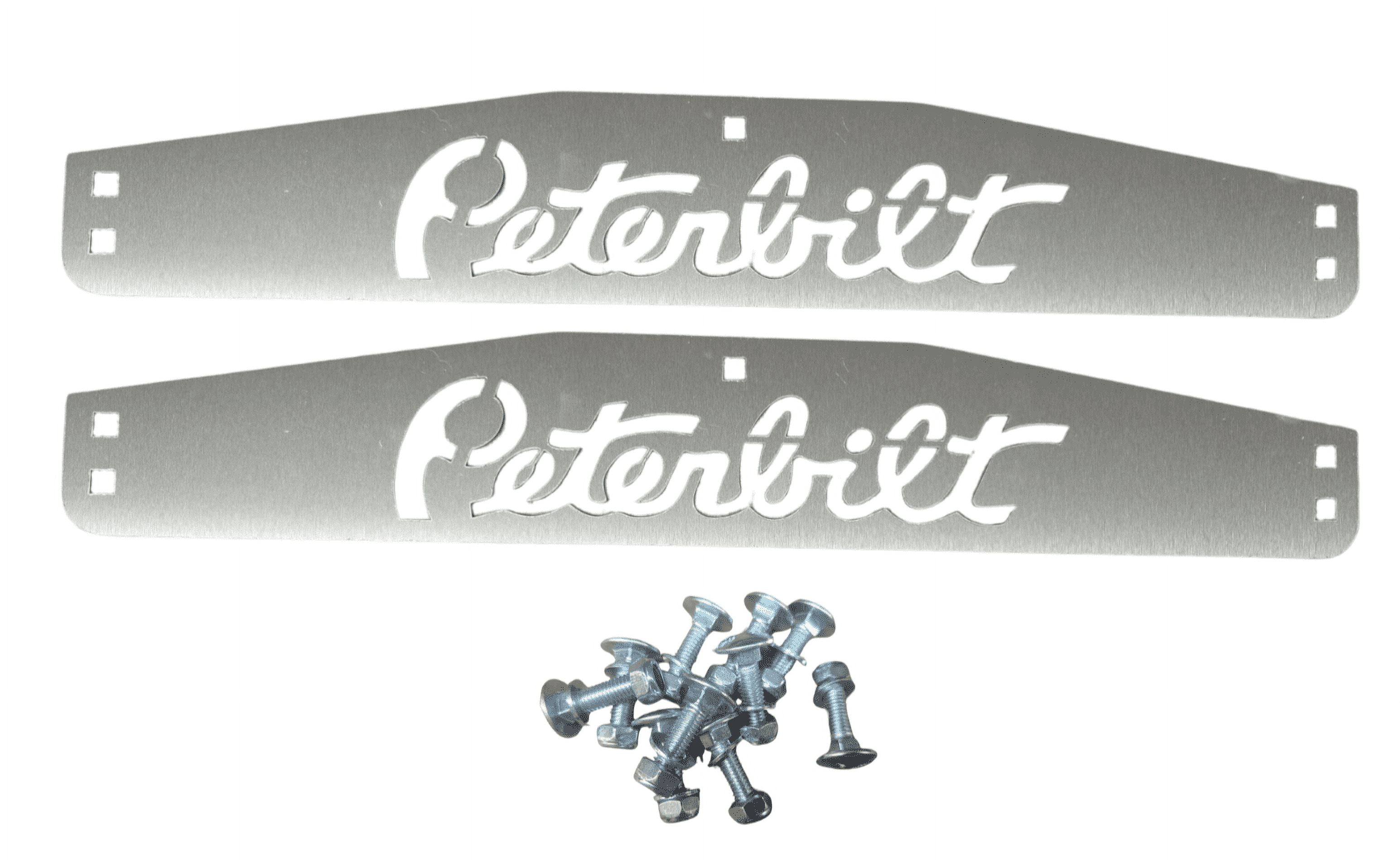 Stainless Steel Mud Flap Plates with Peterbilt Script 0600308 - Walmart.com