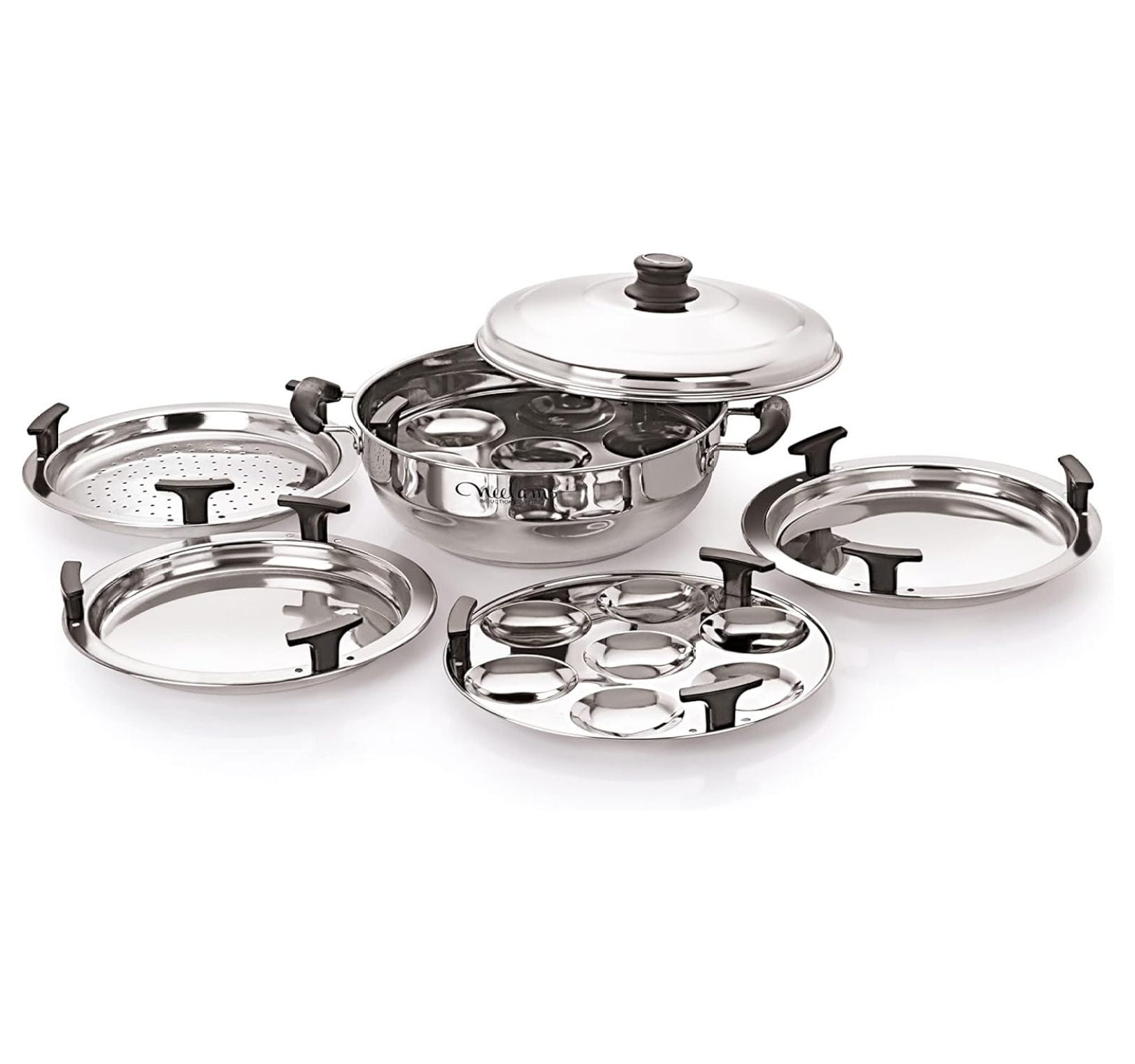 Stainless Steel Multi Kadai Big Induction Base 3500 ml, Silver ...