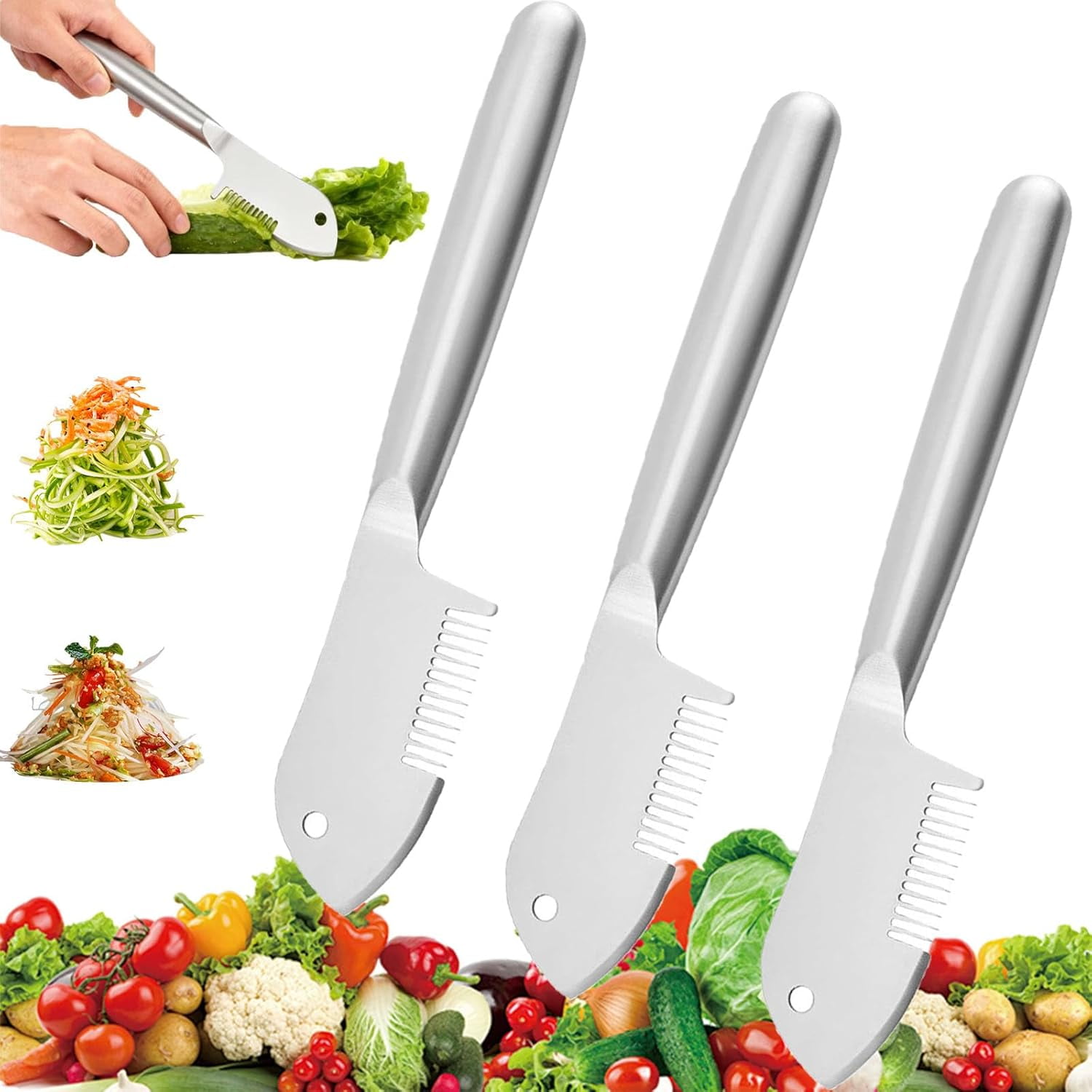 Stainless Steel Multi-purpose Julienne Peeler, Vegetable and Fruit ...